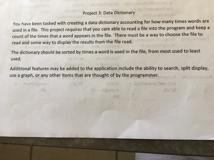 Solved Project 3: Data Dictionary You have been tasked with | Chegg.com