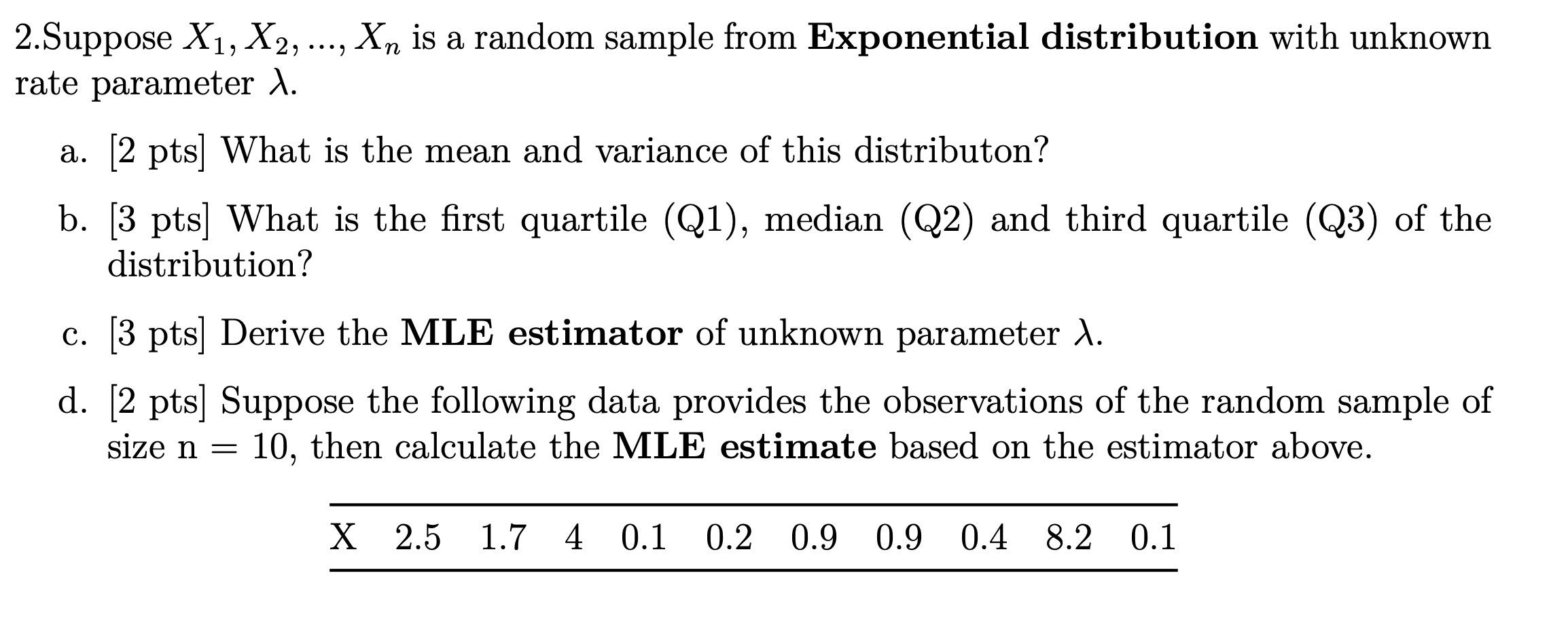 Solved Suppose X1, X2, ..., Xn is a random sample from | Chegg.com