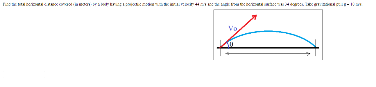 Solved Find the total horizontal distance covered in meters) | Chegg.com