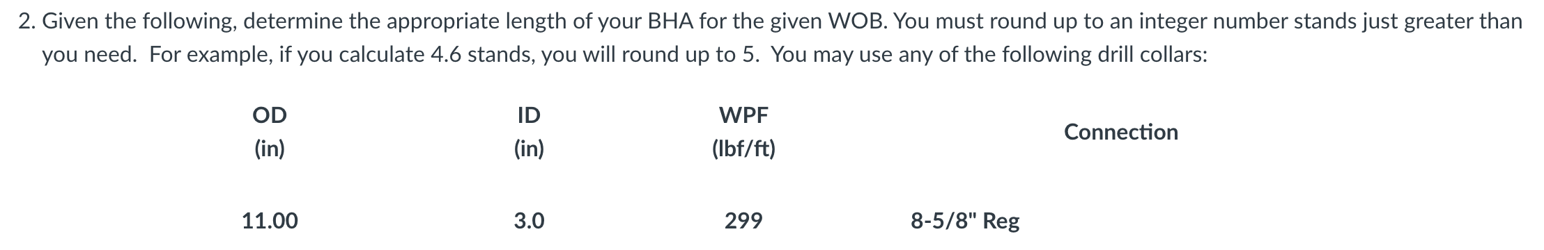 Solved 2. Given the following, determine the appropriate | Chegg.com