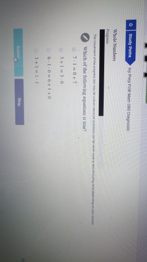 Solved @ Study Paths Ivy Prep FOR Math 080 Diagnostic Whole | Chegg.com