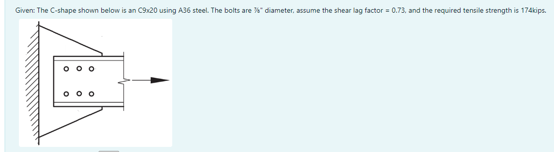 Solved The gross area is 5.87in^2 and the net area is 4.974 | Chegg.com