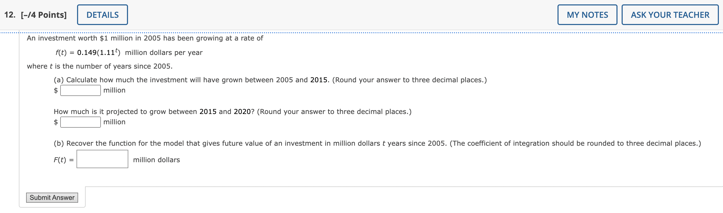 Solved TANAPCALC9 6.1.088. ccording to a particular model | Chegg.com