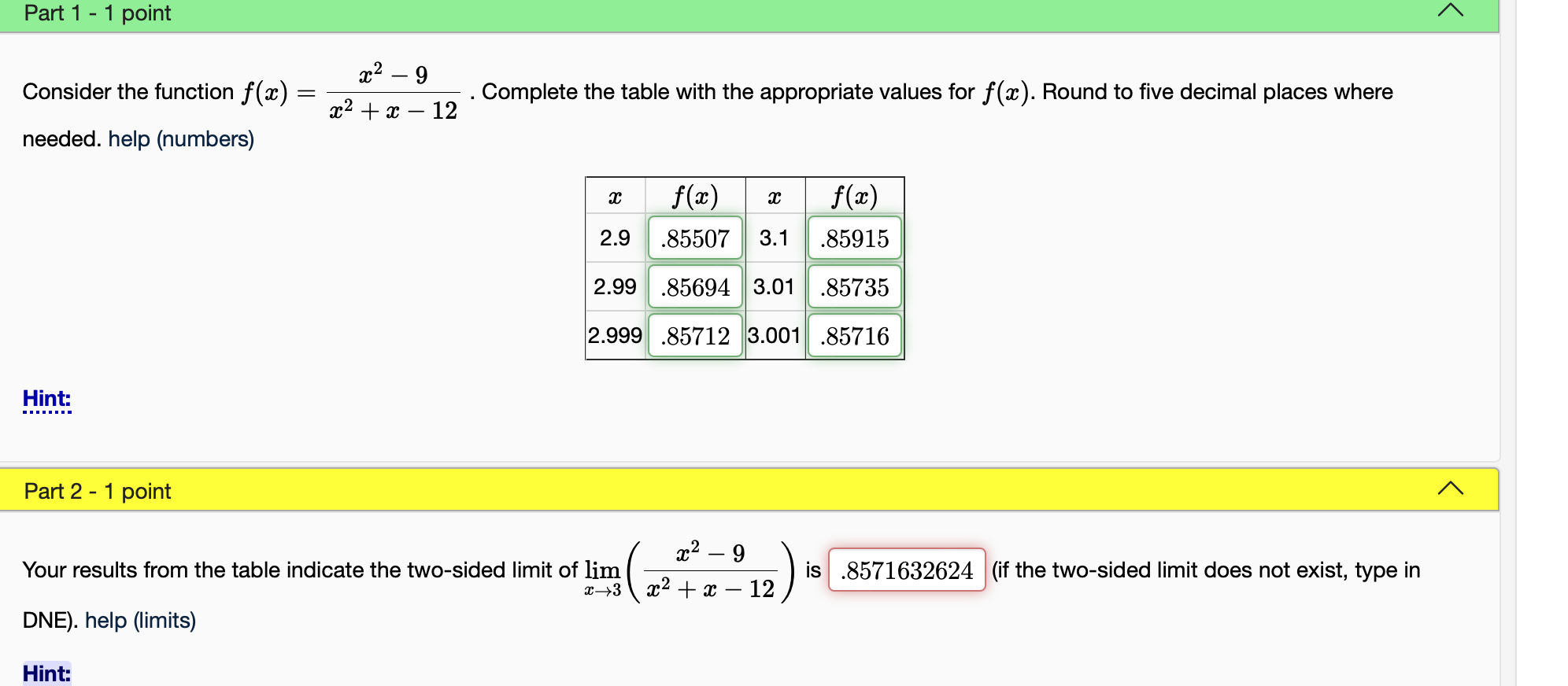 Solved Consider the function f(x)=x2-9x2+x-12. ﻿Complete the | Chegg.com