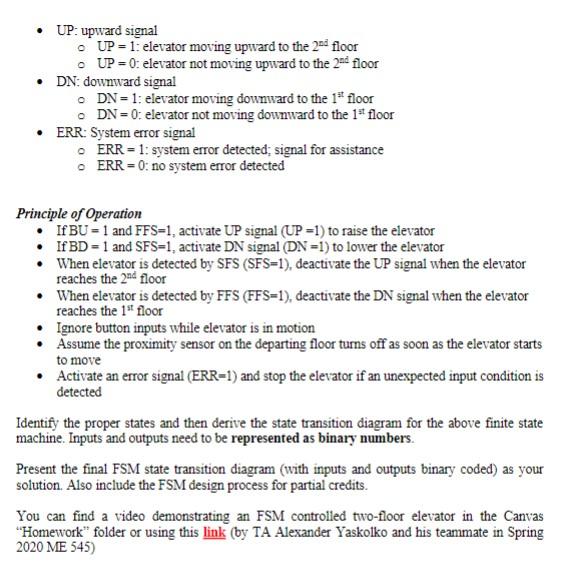 Here we aim to design a finite state machine for a | Chegg.com