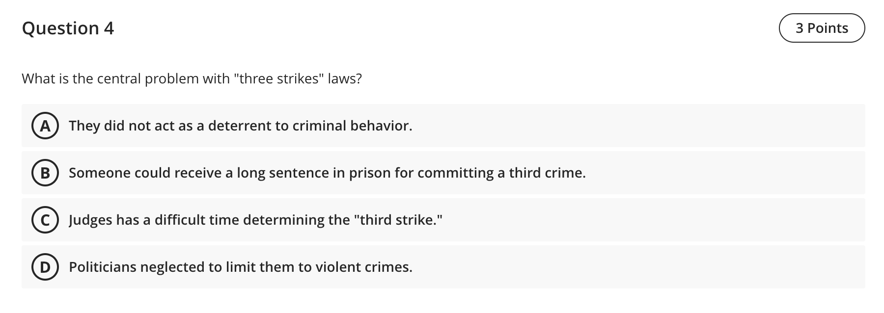 Solved Question 4 Points What is the central problem with | Chegg.com