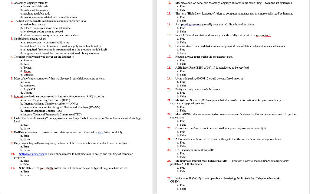 Solved 12. Machinc code, op codc, and assembly language all | Chegg.com