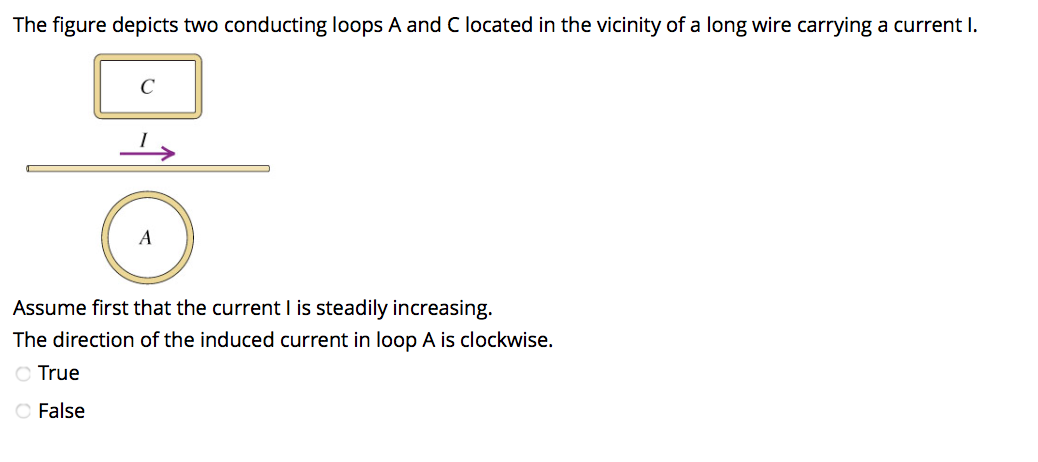 Solved The figure depicts two conducting loops A and C | Chegg.com