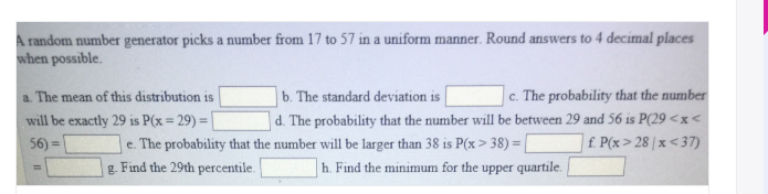 Solved A random number generator picks a number from 17 to | Chegg.com