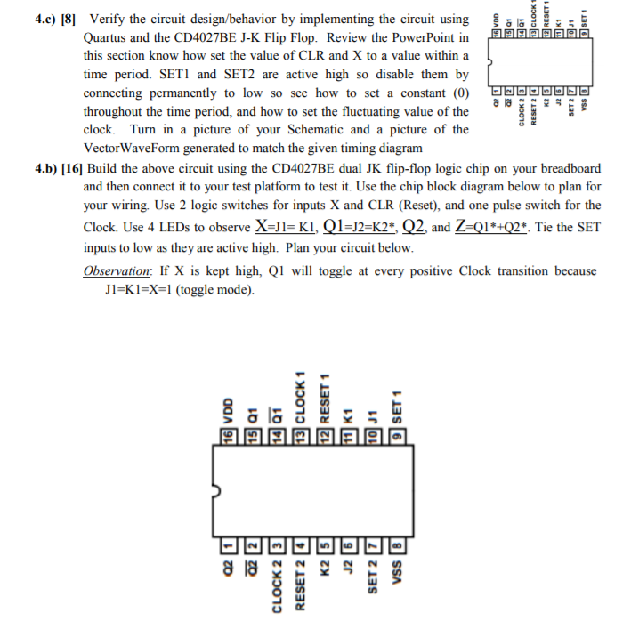 CLOCK 2 0 RESET 2 SET 2 O 4.c) [8] Verify the circuit | Chegg.com