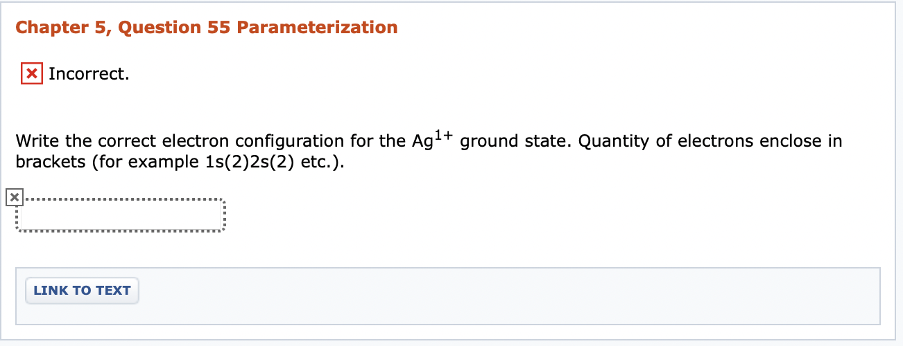 Solved Chapter 5 Question 55 Parameterization Incorrect