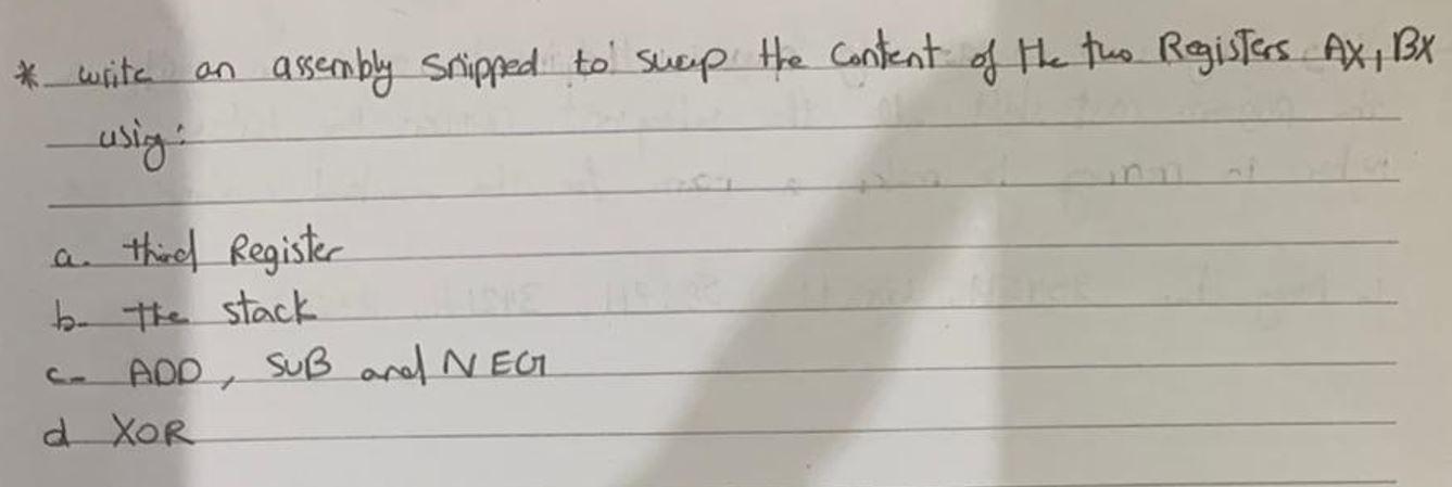 Solved solve this question in the easiet way of writing the | Chegg.com Solved solve this question in the easiet way of writing the | Chegg.com