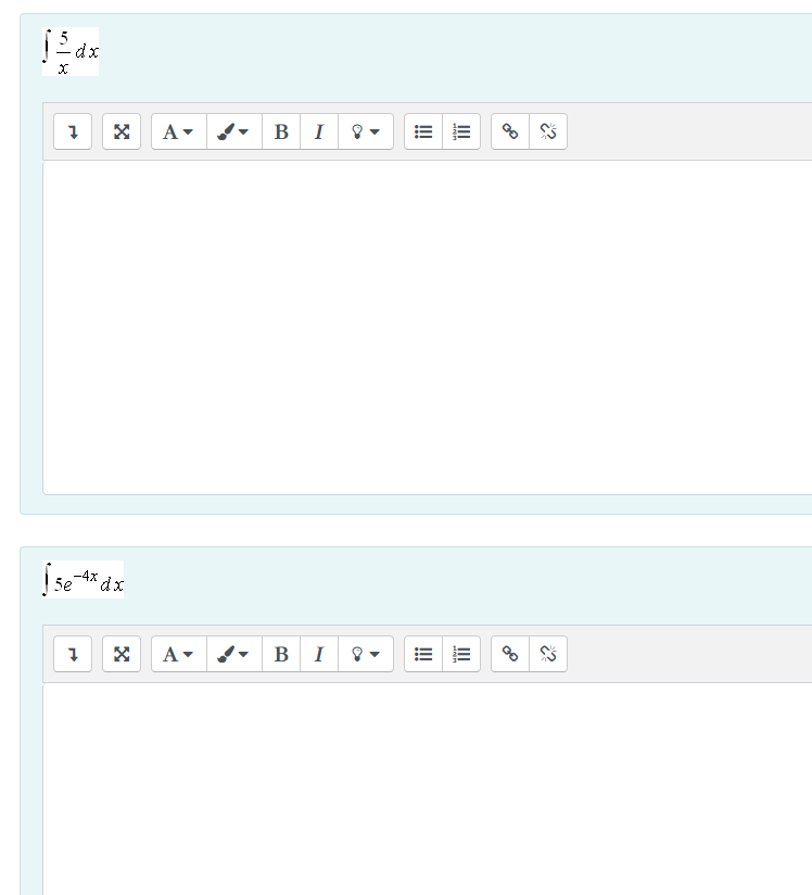 Solved - dx x 7 A В І ? III al c? -4x 5e dx 7 A В І | Chegg.com