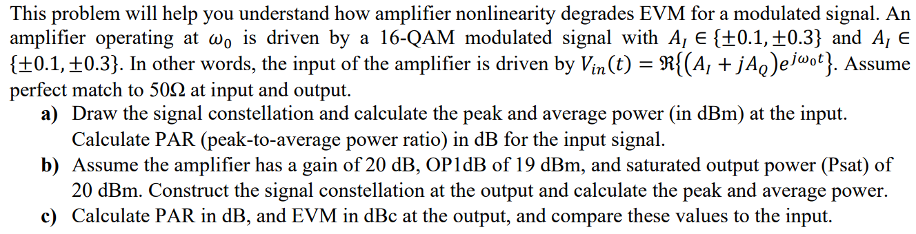 Solved This problem will help you understand how amplifier | Chegg.com