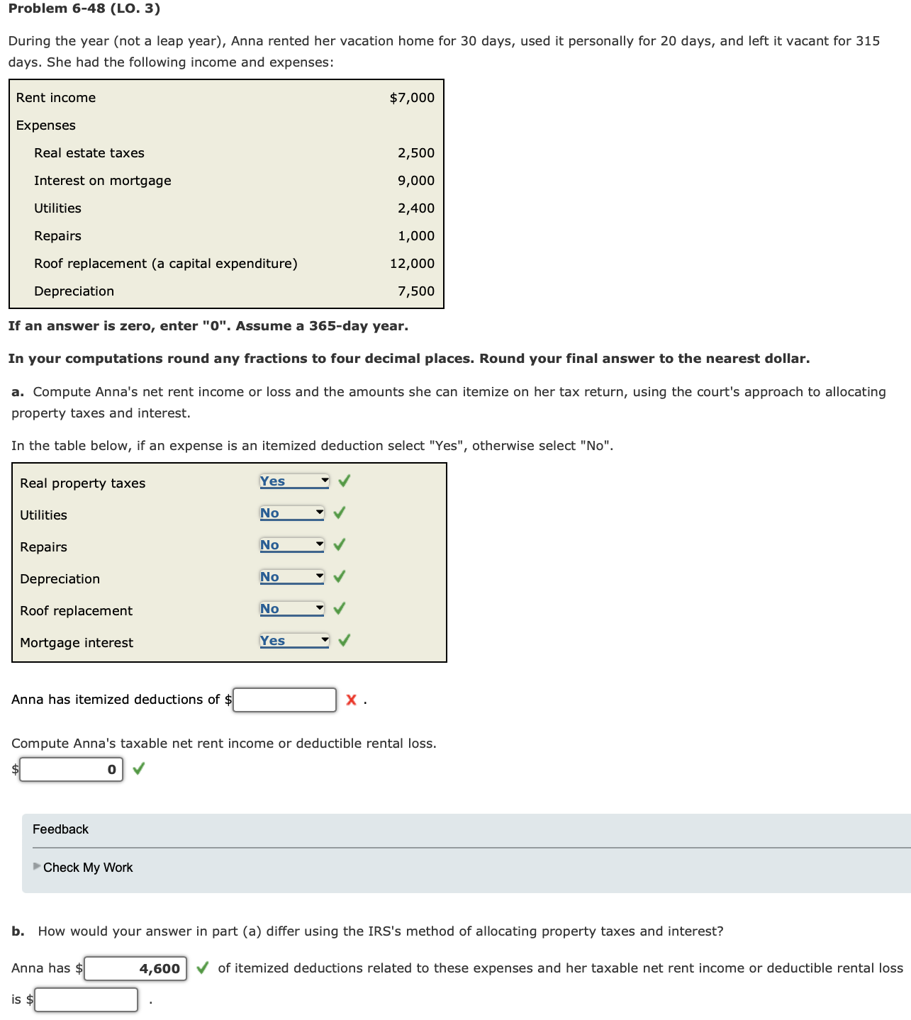 Solved Problem 6-48 (LO. 3) During the year (not a leap | Chegg.com
