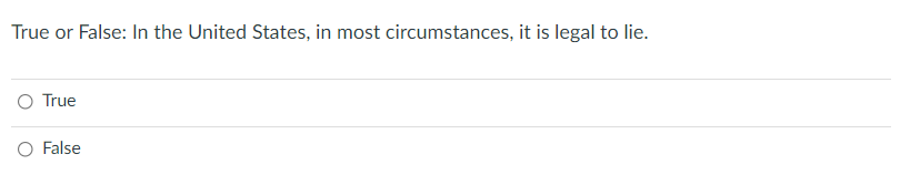 Solved True or False: In the United States, in most | Chegg.com