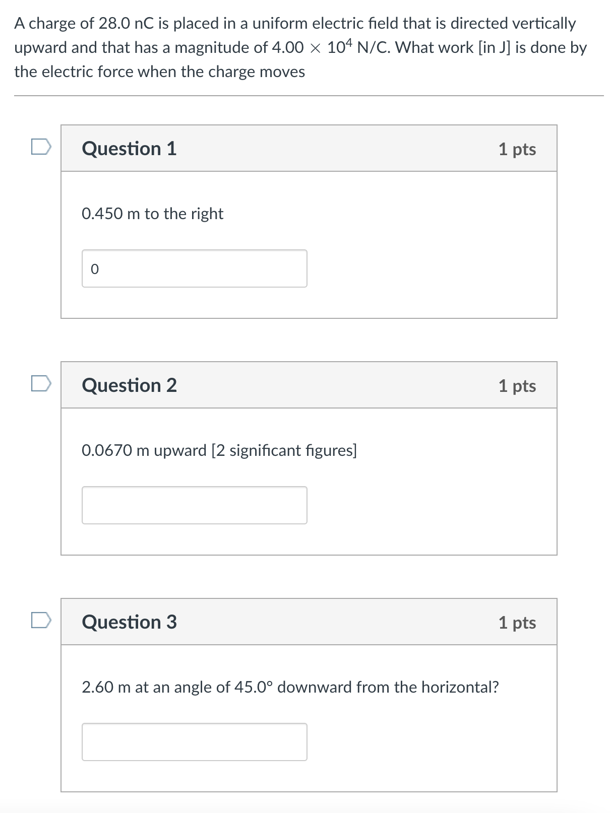Solved upward and that has a magnitude of 4.00×104NC. ﻿What | Chegg.com