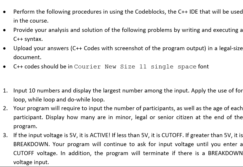 Solved Perform The Following Procedures In Using The Chegg
