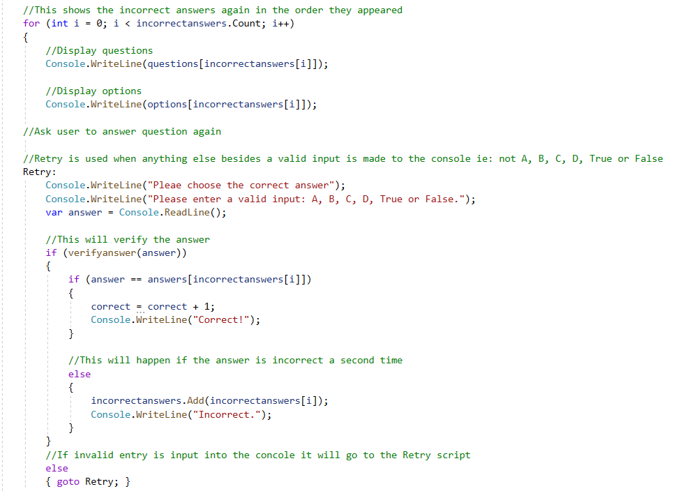 Solved Hello C# question: I am making a simple 10 | Chegg.com