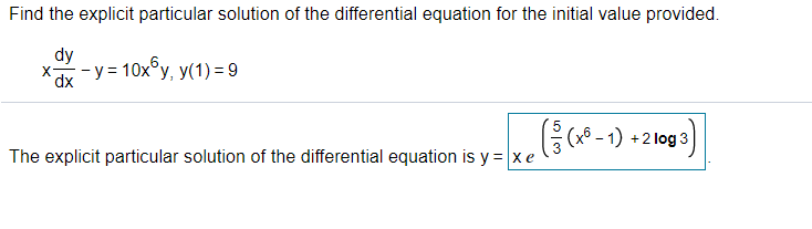 Solved Find the explicit particular solution of the | Chegg.com