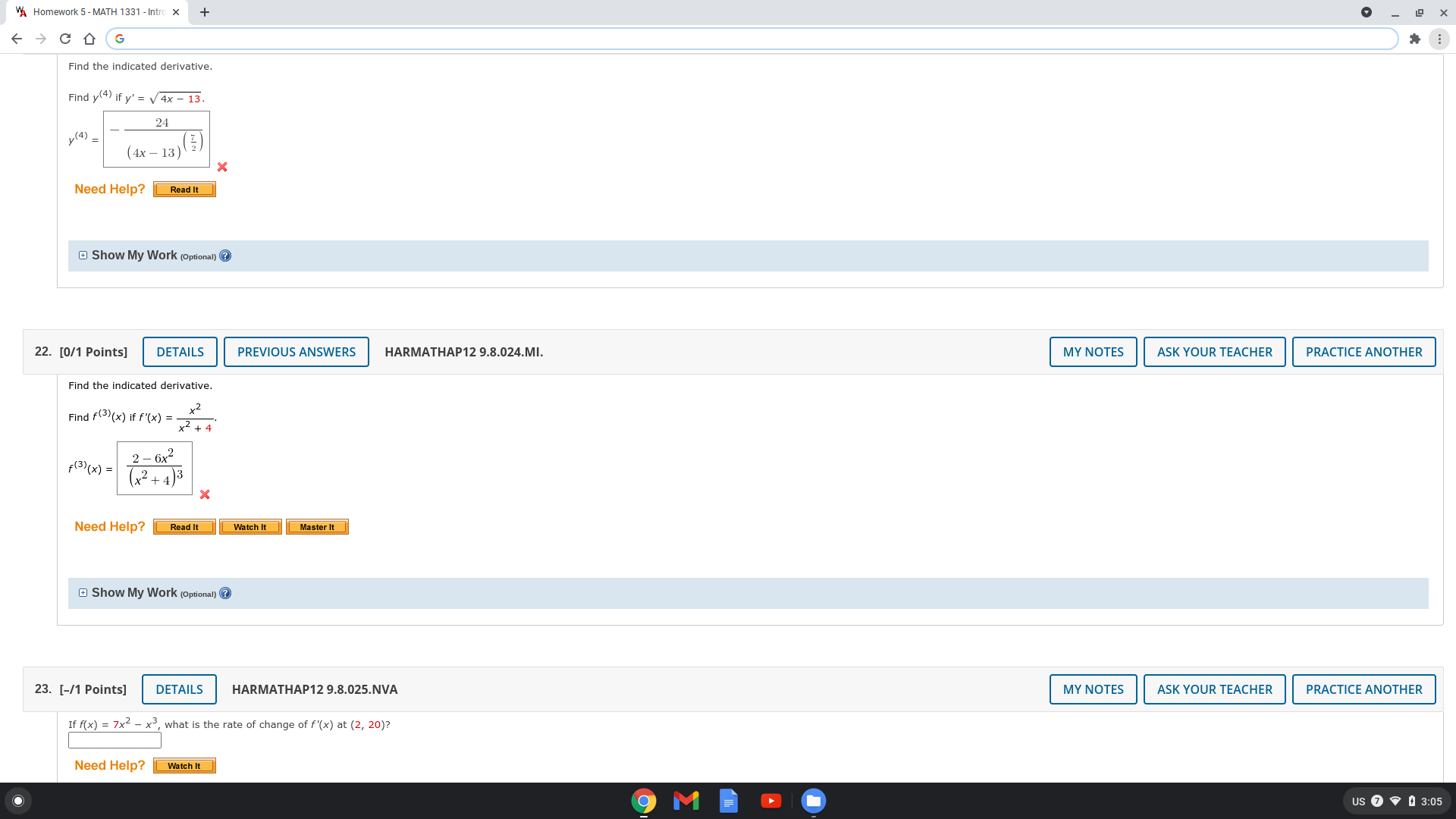 Solved A Homework 5 - MATH 1331 - Intro X + DX € → CO G Find | Chegg.com