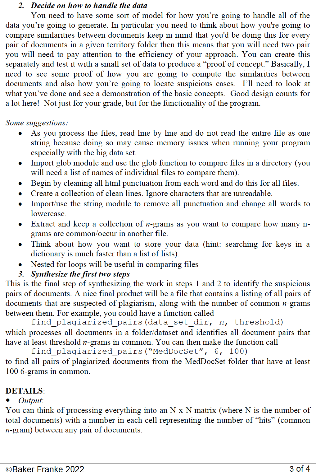CS 100 - Introduction to Python Final Project This | Chegg.com