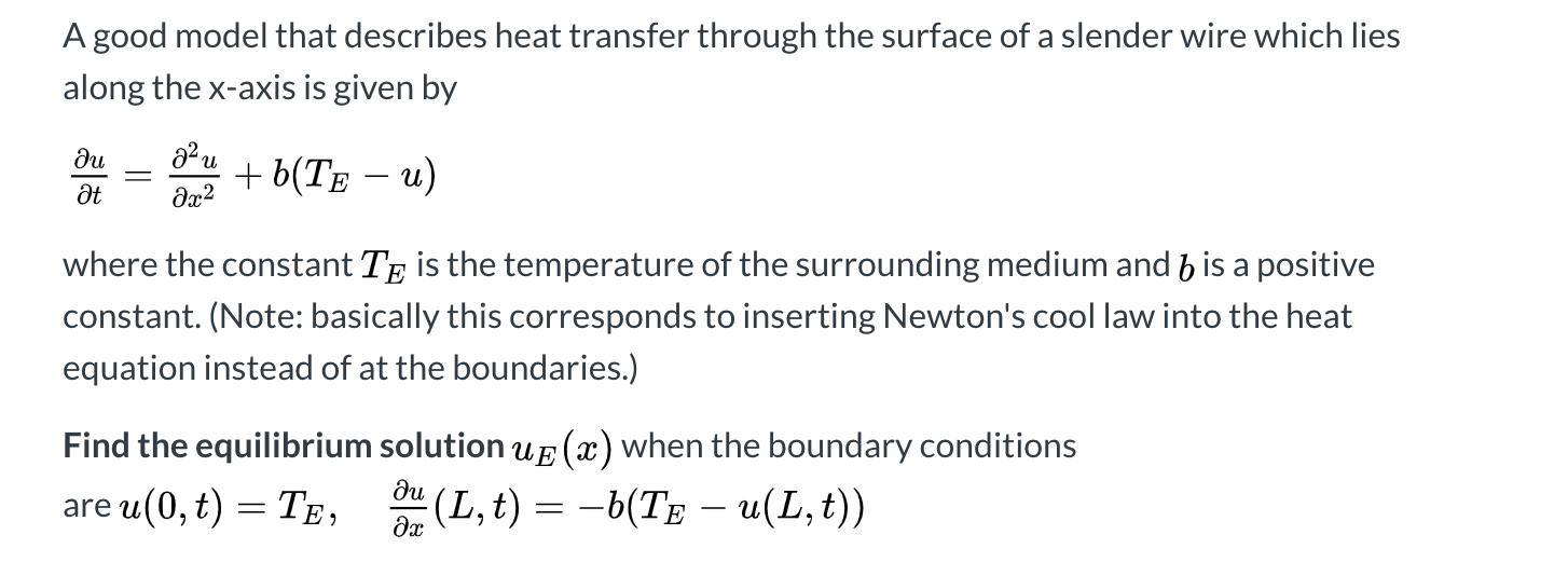 Solved A good model that describes heat transfer through the | Chegg.com