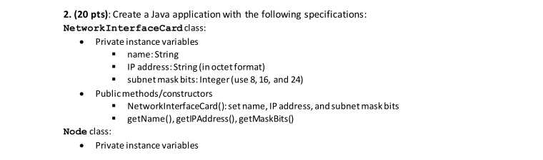 Solved 2 20 Pts Create A Java Application With The 6924