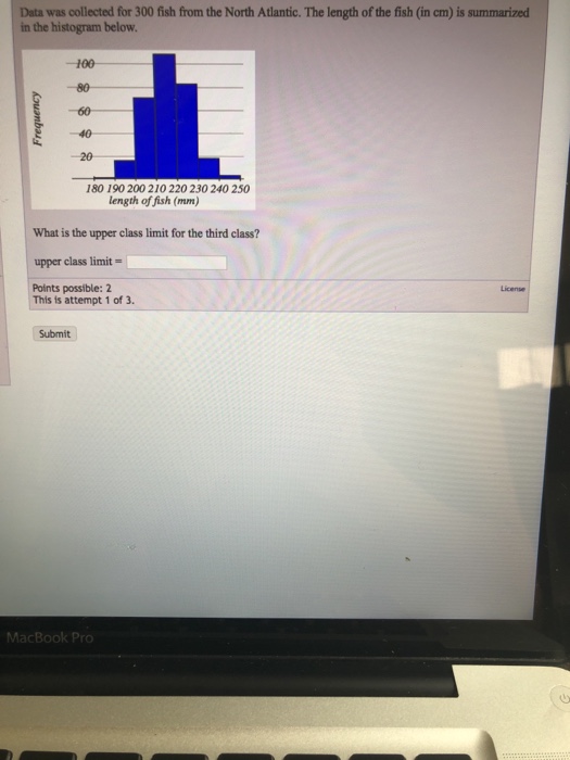 Solved Data was collected for 300 fish from the North | Chegg.com
