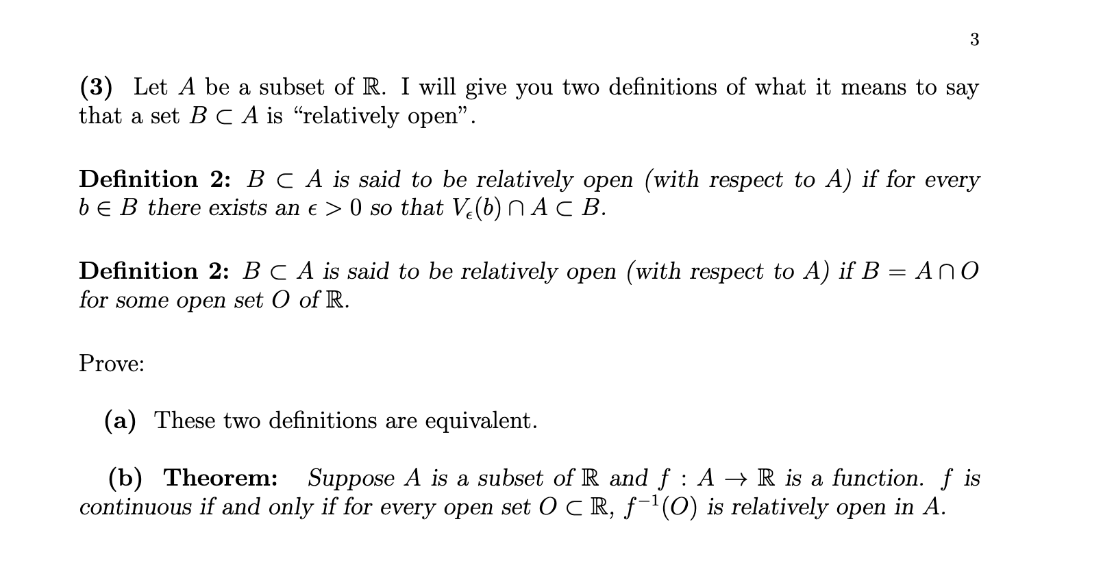 Solved Note the first definition should be called Definition | Chegg.com