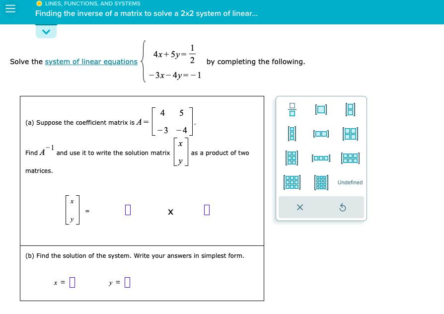 Solved LINES, FUNCTIONS, AND SYSTEMS Finding the inverse of | Chegg.com Solved LINES, FUNCTIONS, AND SYSTEMS Finding the inverse of | Chegg.com