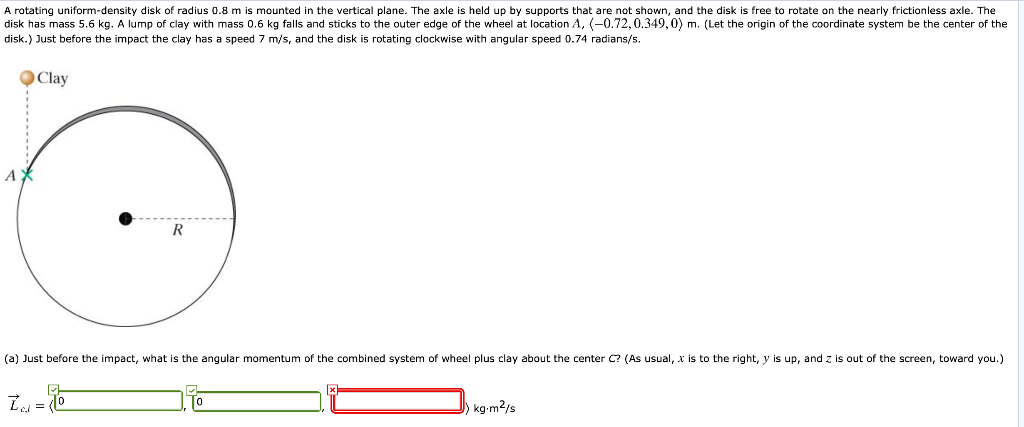 Solved A rotating uniform-density disk of radius 0.8 m is | Chegg.com