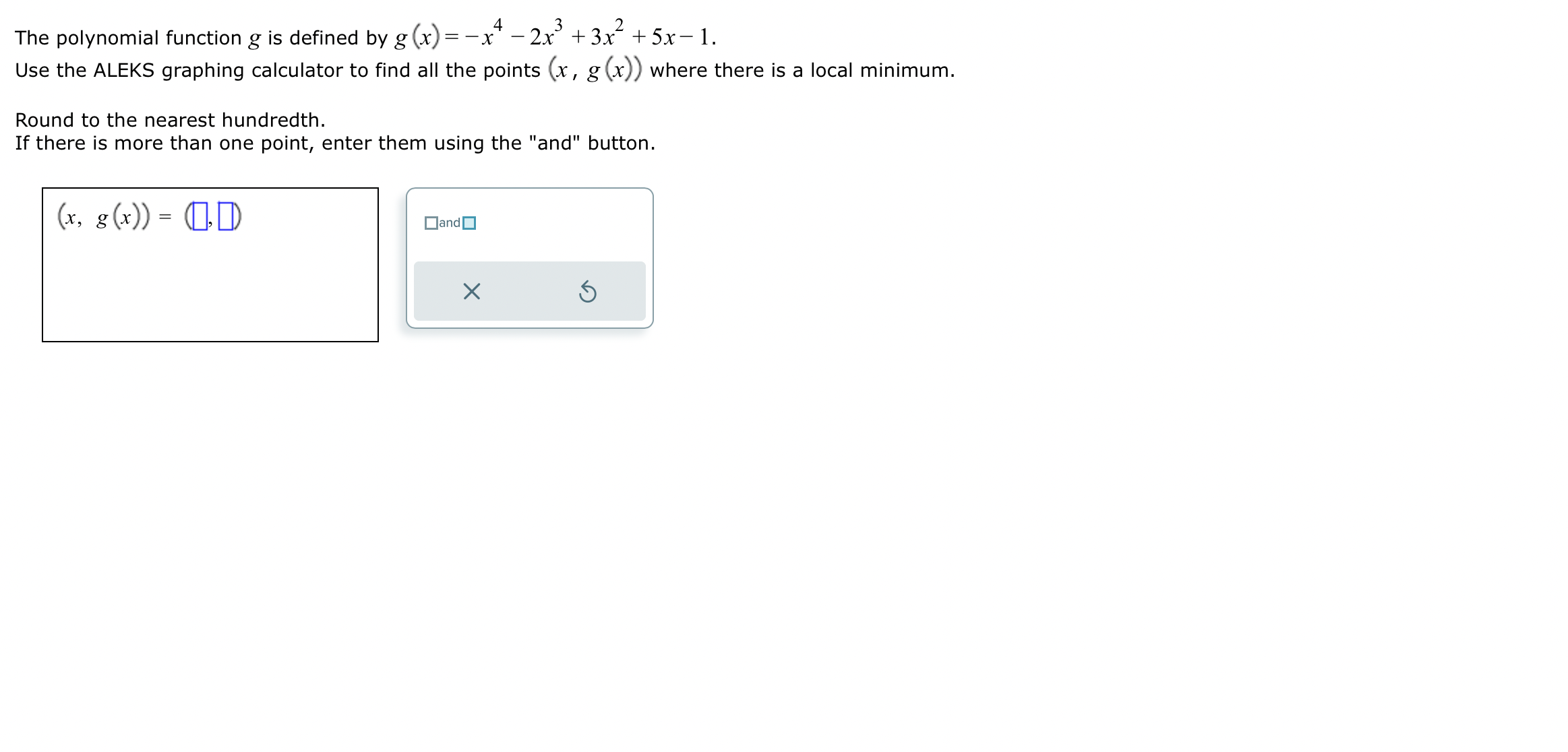 Solved The polynomial function g is defined by | Chegg.com