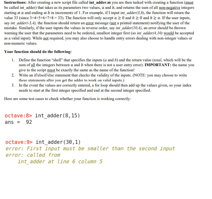 Solved Instructions: After creating a new script file called | Chegg.com