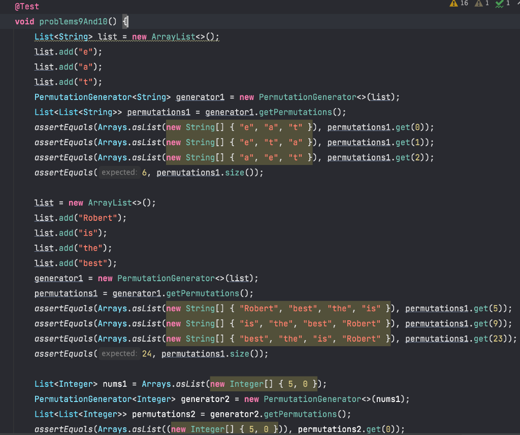 Solved You are given an implementation of a permutation | Chegg.com