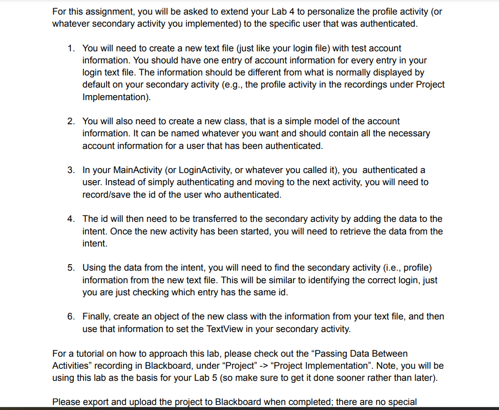 Solved For this assignment, you will be asked to extend your | Chegg.com