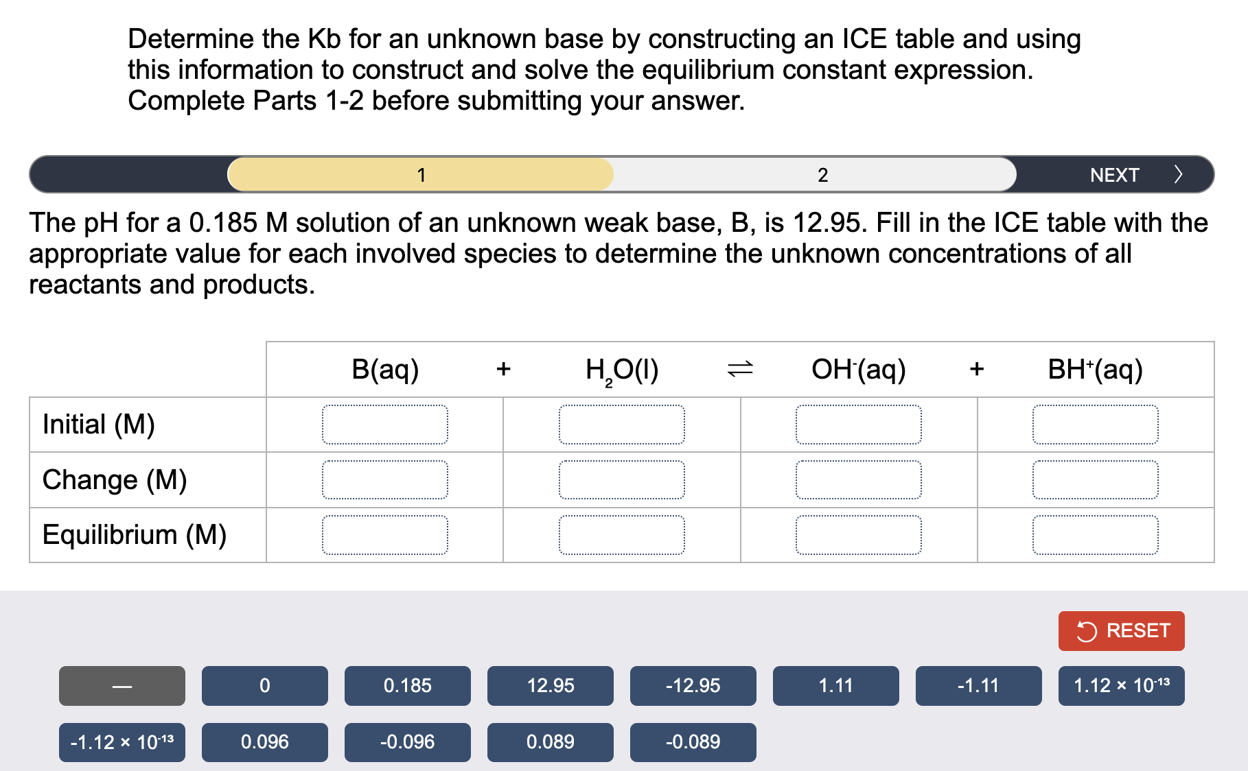 Solved Determine the Kb for an unknown base by constructing | Chegg.com
