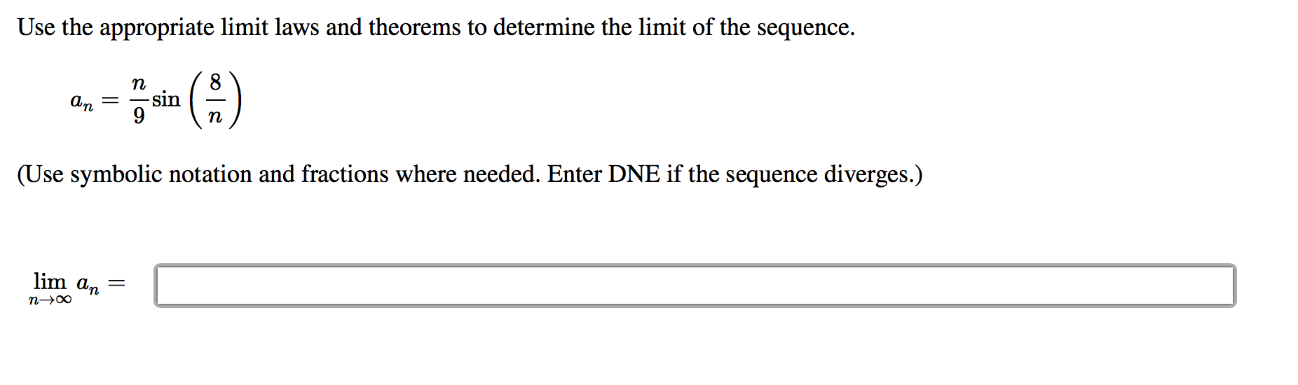 Solved Use the appropriate limit laws and theorems to | Chegg.com