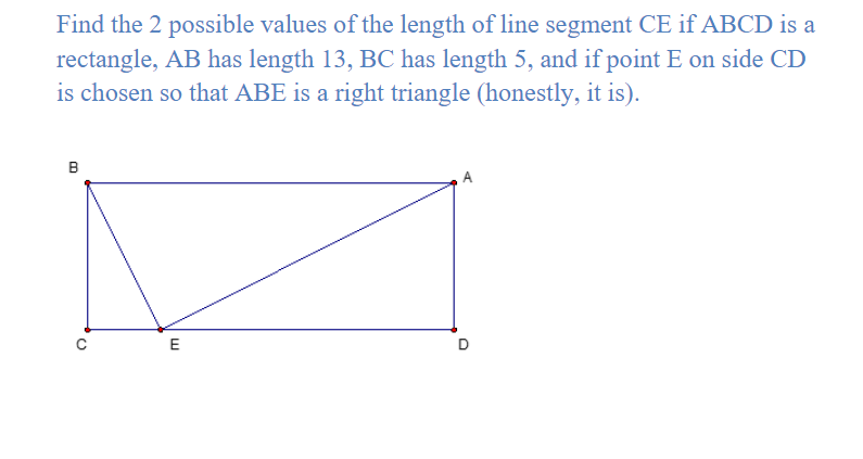 Solved Find the 2 possible values of the length of line | Chegg.com
