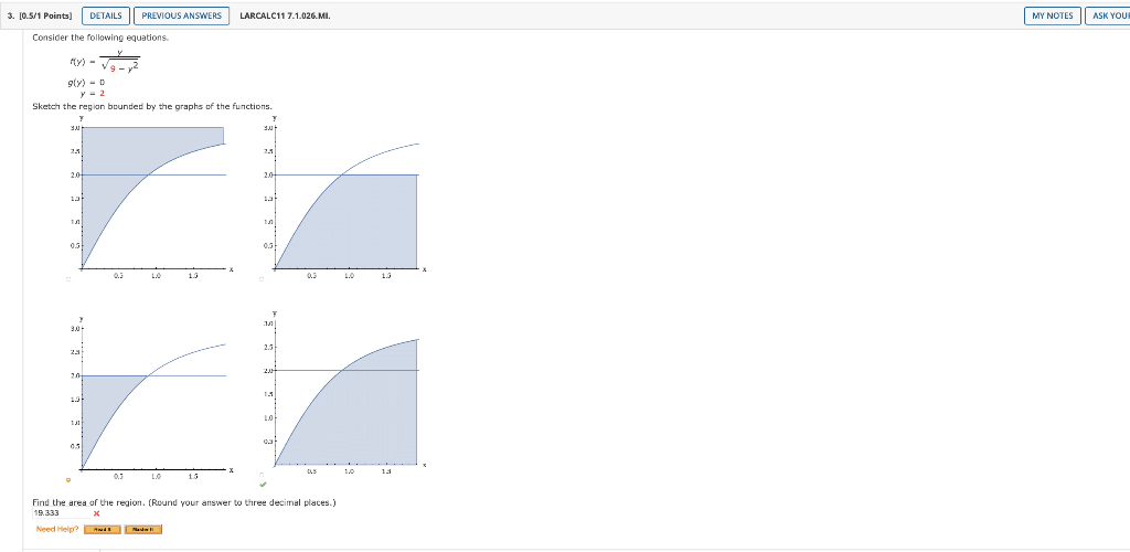 Solved 3. 10.5/1 Points) DETAILS PREVIOUS ANSWERS LARCALC11 | Chegg.com