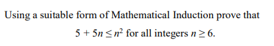 Solved Using a suitable form of Mathematical Induction prove | Chegg.com