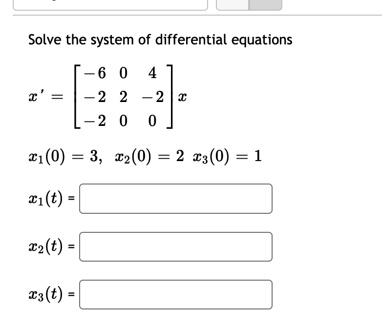 Solved Solve the system of differential equations | Chegg.com