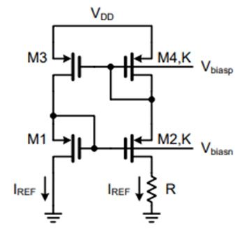 Solved The following bias circuit is the Beta-multiplier | Chegg.com
