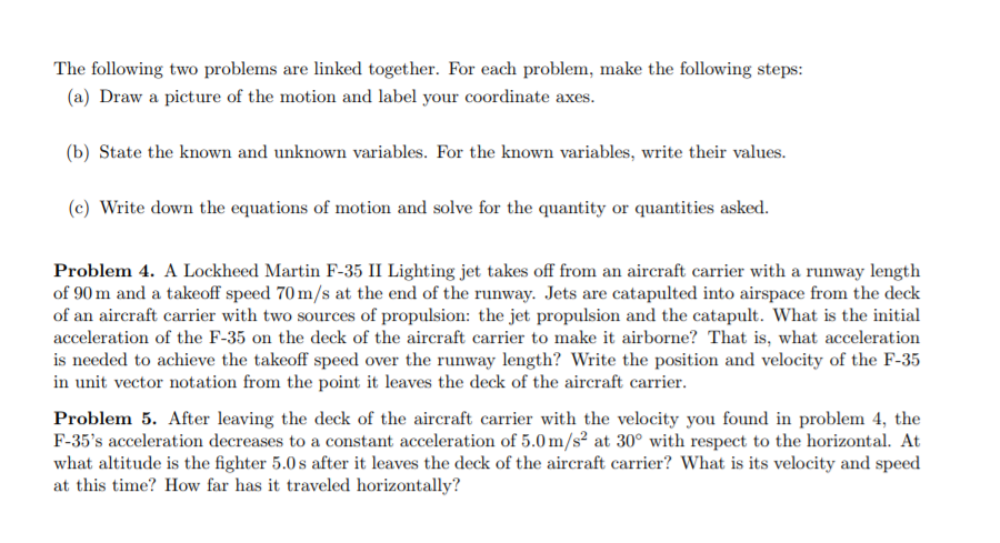Solved The following two problems are linked together. For | Chegg.com