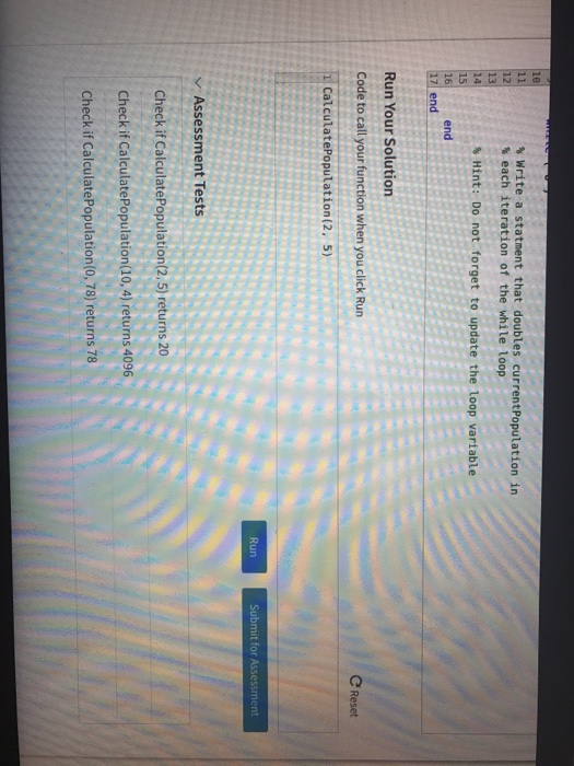 Solved Can you help me fix this MatLab function using a | Chegg.com