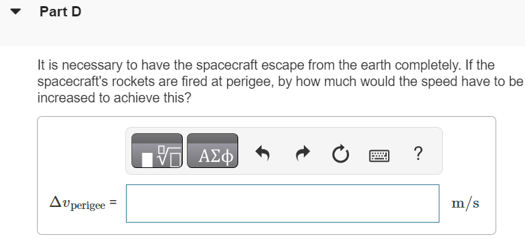 Solved Consider a spacecraft in an elliptical orbit around | Chegg.com