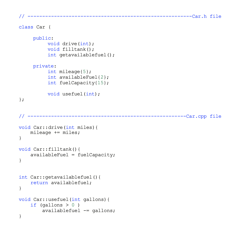 Solved Add a custom constructor to the Car class. The | Chegg.com