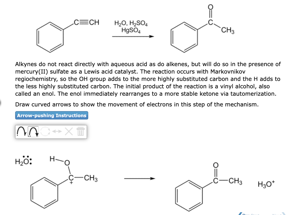 Solved H2O,H2SO4 HgSO4 Alkynes do not react directly with | Chegg.com