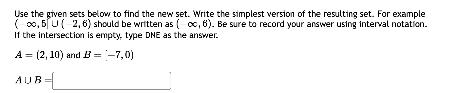 Solved Use the given sets below to find the new set. Write | Chegg.com Solved Use the given sets below to find the new set. Write | Chegg.com