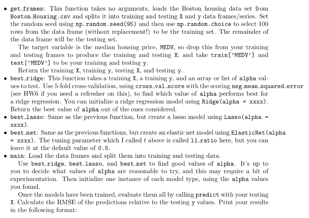 I need help on a Python module called | Chegg.com